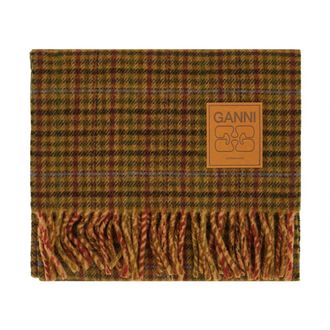 Ganni Sciarpa in lana ricamata - - Accessories - Damen - Mehrfarbig - ONE SIZE