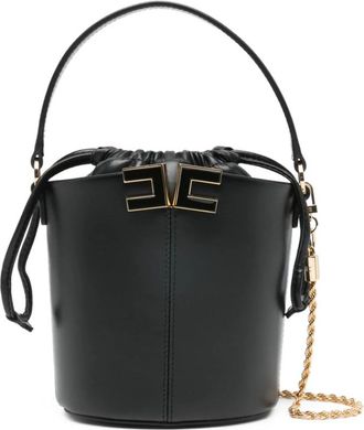 Elisabetta Franchi Femme, Sacs, Noir, Taille: ONE Size Sac Seau avec D&eacute;tail Logo