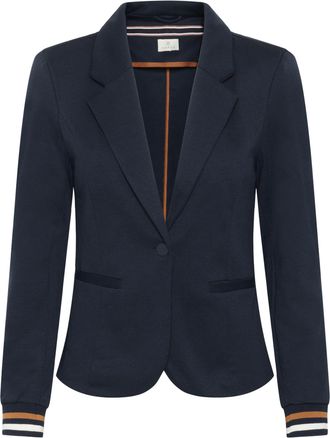 Kaffe Blazer Kinnie Damen Blazer Business Langarm Jacke Spotlich Elegant XS, Midnight Marine-Sierra/Chalk XS