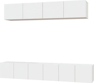 vidaXL Ensemble de meubles TV 5 pcs Blanc Bois ding&eacute;nierie vidaXL
