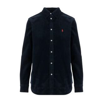 Polo Ralph Lauren Samt-Hemdbluse - - Blouses & Shirts - Damen - Blau - L