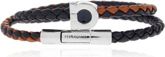 Ferragamo Homme, Accessoires, Noir, Taille: M Logo Bracelet