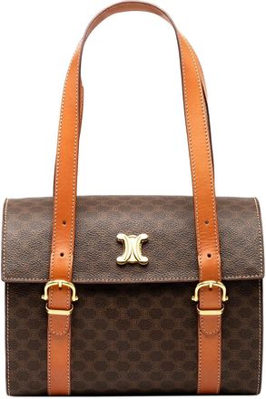 Celine Crossbody Bags - Macadam Coated Canvas Triomphe Blason Handbag - Gr. unisize - in Braun - f&uuml;r Damen