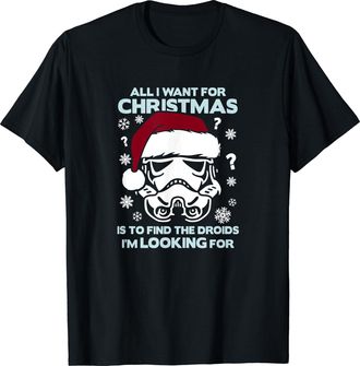 Star Wars Storm Trooper Droid Looking Christmas T-Shirt
