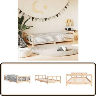 vidaXL Cadre de lit pour enfant 90x190 cm Bois de pin massif - Lit Bébé - Lit Enfant - Meuble Enfant - Chambre Denfant - Bois De Pin