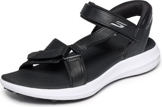 Skechers GO Golf Slip-In-Sandale f&uuml;r Damen, Schwarz/Wei&szlig;, Gr&ouml;&szlig;e 37