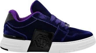 Philipp Plein Femme, Chaussures, Violet, Taille: 35 EU Low-Top Baskets Hexagon