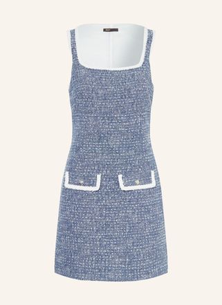 Maje Boucl&eacute;-Kleid blau