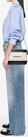 Balenciaga 2021 Canvas Navy crossbody bag - Weiß