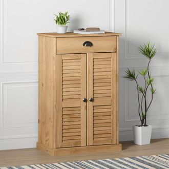 vidaXL vidaXL Schuhschrank VIGO 60x35x96 cm Massivholz Kiefer