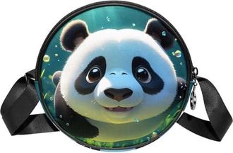 Generic Sac &agrave; bandouli&egrave;re rond pour femme, petit sac &agrave; bandouli&egrave;re avec fermeture &eacute;clair, bretelles r&eacute;glables, style d&eacute;contract&eacute;, pour femmes et filles