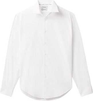 Calvin Klein Chemise droite en coton m&eacute;lang&eacute;
