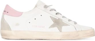 Golden Goose Low-Top Sneaker - Distressed Low-Top Sneakers With Grey Star Detail - Gr. 35 (EU) - in Beige - f&uuml;r Damen