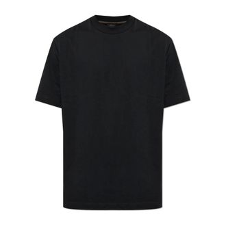 Brioni Baumwoll-T-Shirt mit Logo - - Tops - Herren - Schwarzk - XL