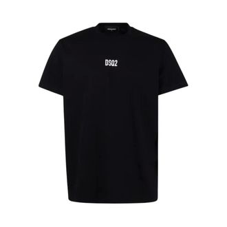 Dsquared2 Homme, Tops, Noir, Taille: L Cotton Crew-Neck T-Shirt