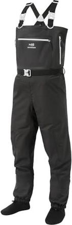 Bassdash Hommes Wader &agrave; poitrine L&eacute;ger et Respirant Camouflage Noir Semelle de Chaussette pour la P&ecirc;che &agrave; la Mouche et la Chasse FW11