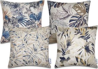 Paco Home Kissen Kissenbezug Sofakissen Bezug Kissenhülle Dekokissen Zierkissen Couchkissen Modern Geometrische Muster, Farbe:Mehrfarbig 2, Sets:4pcs-Set