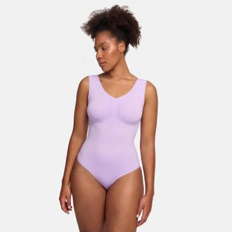 creamy fabrics Tank Bodysuit Sculpting Shapewear mit String