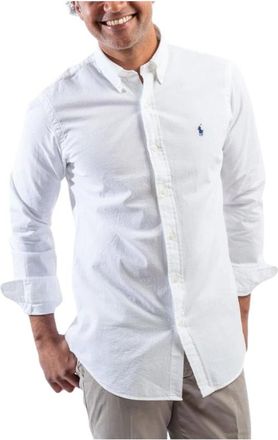 Ralph Lauren Homme, Chemises, Blanc, Taille: L Chemise &agrave; Manches Longues en Coton