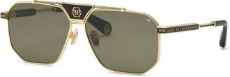 Philipp Plein Sonnenbrille - - Accessories - unisex - Gelb - 63 MM