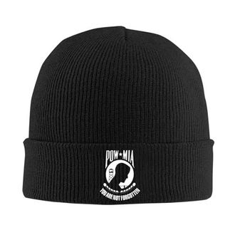 Generic Classique Tricot&eacute; Bonnet, Pow Mia, Coupe-Vent Chapeau dhiver Tricot&eacute;, Bonnets en Tricot pour Sports, Adultes, Cyclisme