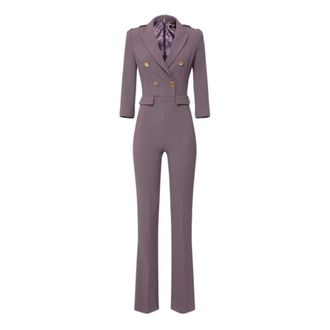 Elisabetta Franchi Femme, Combinaisons et Ensembles, Violet, Taille: 42 FR Tu-003-36E2-V600 Jumpsuit