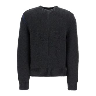 Burberry Kaschmirpullover mit Rundhalsausschnitt - - Knitwear - Herren - Schwarzk - L