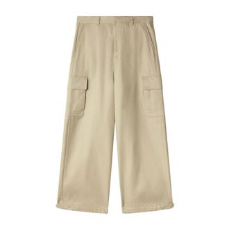Off-white Bestickte Logo Beige Hose - - Trousers - Herren - Beige - XS