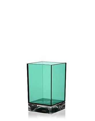 Kartell Boxy Zahnbürstenhalter, Plastik, Aquamarine Grün, 7 x 7 x 12 cm