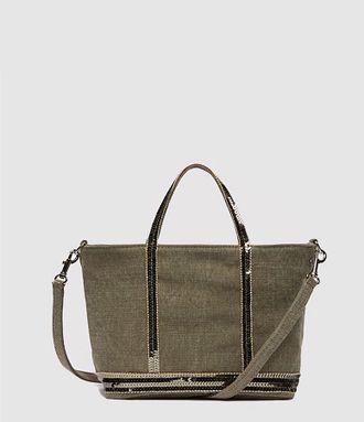 Vanessa Bruno Cabas XS Lin Zipp&eacute; Kaki