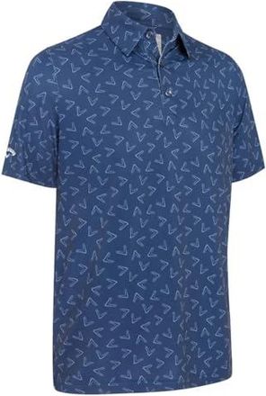 Callaway Golf Polo de Golf Extensible Homme 2025 Large Chev Wicking - Caban - M