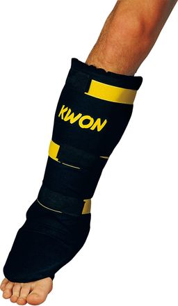 KWON Schienbein Spannschutz Muay Thai, schwarz, M, 4067502