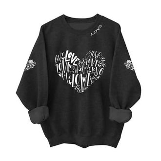 Generic Sweat-shirt imprim&eacute; Saint-Valentin 2026 &agrave; manches longues et col rond d&eacute;contract&eacute; doux et confortable v&ecirc;tements de d&eacute;tente athl&eacute;tiques pour un usage q