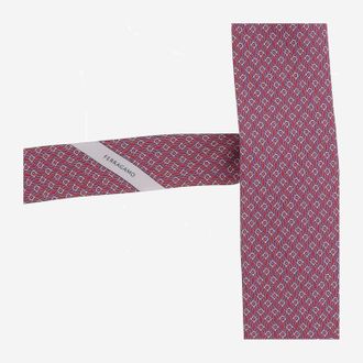 Ferragamo Mens Silk Tie, Red Ties & Bow