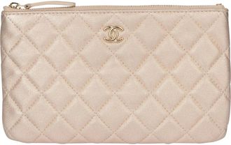 Chanel Crossbody Bags - Chanel Golden Quilted Lambskin Clutch - Gr. unisize - in Bunt - f&uuml;r Damen
