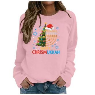 Generic 2026 Printemps L&eacute;ger Col Ras du Cou Sweat-shirt &agrave; Manches Longues D&eacute;contract&eacute; Pull Haut Doux Thermique Loungewear pour Automne Hiver Saison Confortabl