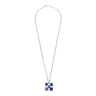 Off-white Collier fl&egrave;che &eacute;maill&eacute; - Homme - Accessoires - Bleu - Taille: ONE Size