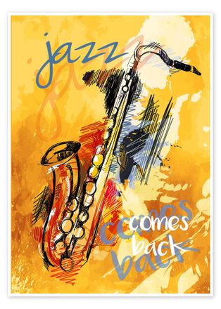 Posterlounge jazz comes back Poster von colosseum 60 x 80 cm Orange Wandbilder Wanddeko