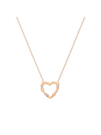 Dkeniz Dkeniz Kette 925 Sterling Silber rosevergoldet Gl&auml;nzend 42+3cm Zirkonia Wei&szlig;