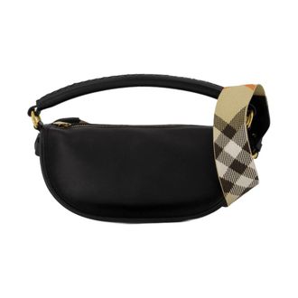 Burberry Schwarze Leder-Schultertasche mit Top-Griff - - Bags - Damen - Schwarzk - ONE SIZE