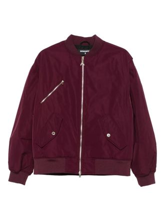 Patrizia Pepe veste bomber à fermeture zippée - Rouge