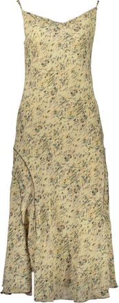 Desigual Femme, Robes, Beige, Taille: 42 FR Robe Longue avec Imprim&eacute;