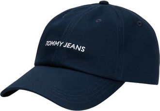 Tommy Jeans Casquette Femme Linear Logo Baseball, Bleu (Dark Night Navy), Taille Unique