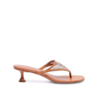 Amina Muaddi Stilvolle Mules in Kamel Latte - - Shoes - Damen - Beige - 39 1/2 EU