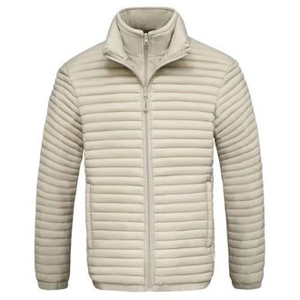 Generic Veste l&eacute;g&egrave;re pour homme, manteau dhiver chaud et isolant matelass&eacute;, veste d&eacute;contract&eacute;e &agrave; fermeture &eacute;clair int&eacute;grale, kaki, taille XXL