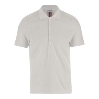 Thom Browne Homme, Tops, Blanc, Taille: M Polo