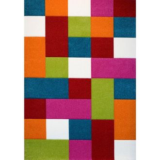 Merinos Merinos - Tapis salon et chambre 80x150 multicolore rectangle tiss&eacute; motif enfant LYN8 diakids
