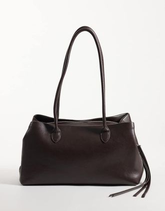 Glamorous sac structur&eacute; marron fonc&eacute;