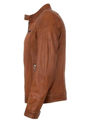 Milestone Lederjacke MSParker Milestone - Herren Lederjacke Lammnappa cognac