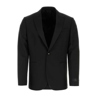 Versace Stylischer Schwarzer Wollblazer - - Jackets - Herren - Schwarzk - M